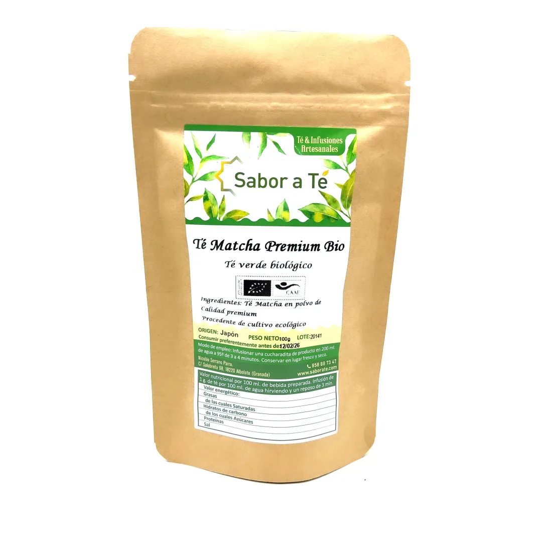 Comprar Te verde Matcha Japón Bio Premium 100 g - Sabor a Té
